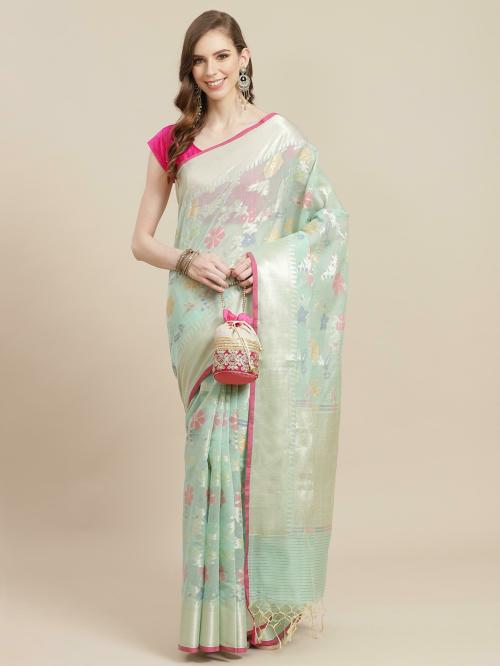 Buy PTIEPL Masrise Cotton Banarasi Woven Saree Online at Best Prices in ...
