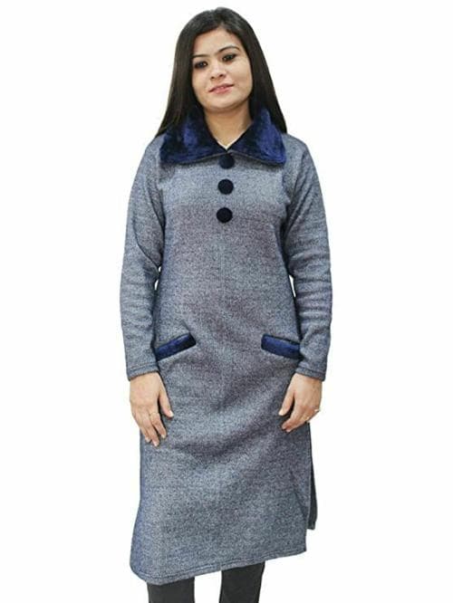 Buy Matelco Women's Wool Straight Kurti for Winters Online at Best ...