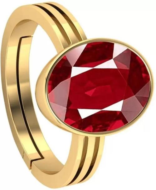 Buy Chopra Gems & Jewellery Brass Burma Ruby Stone Ring (Men and Women ...