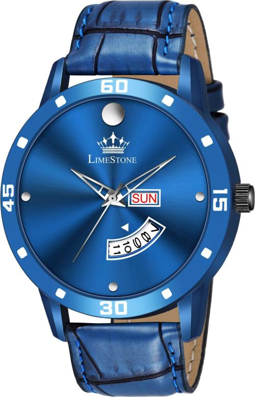 Buy LIMESTONE Analog Blue Dial Blue Strap Watch For Men (LS3006) Online ...