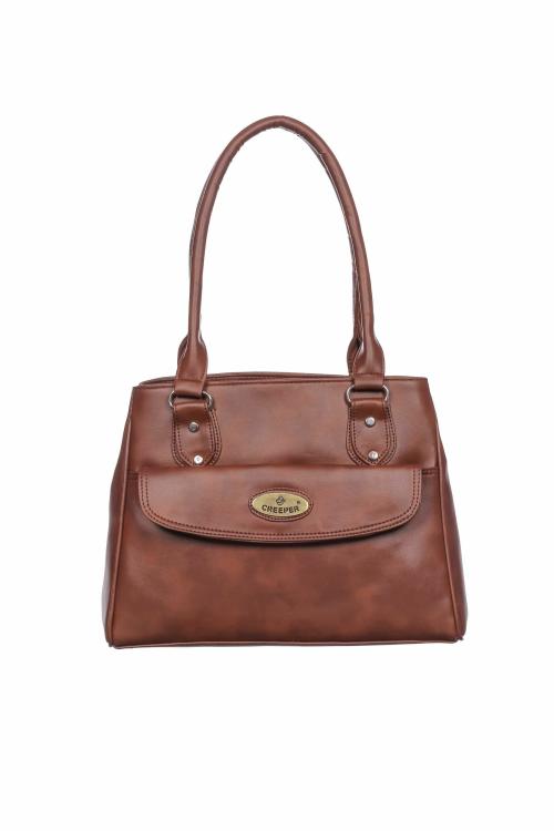 Buy Creeper Women Tan Leatherette Shoulder Bag Online at Best Prices in ...