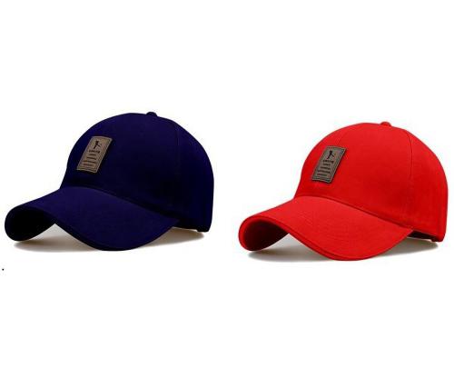 Buy ALAMOS Navy Blue and Red Ediko Cotton Cap (Pack of 2) Online at ...