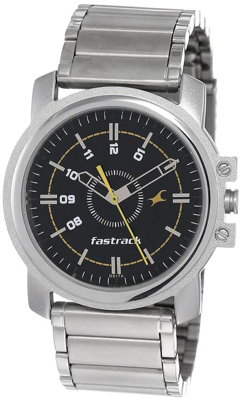 Buy Fastrack Analog Dial Black Band Silver Economy Watch-Nl3039Sm02 For ...