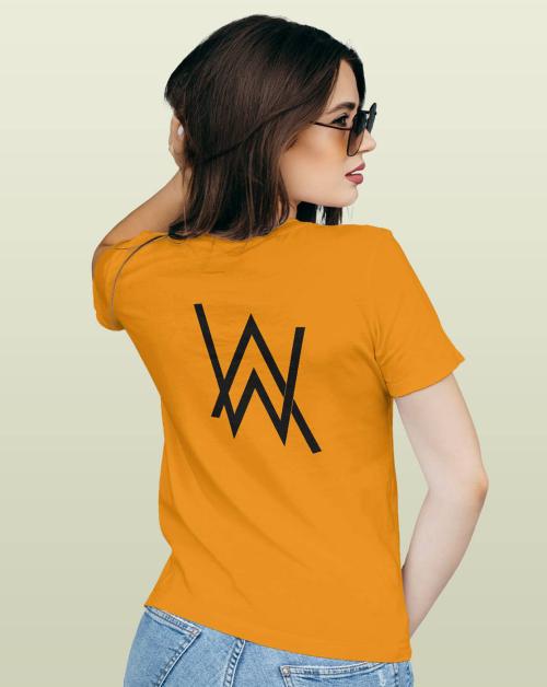 Buy Macmerise Alan Walker Core Logo Yellow T-shirt for Womens Online at ...