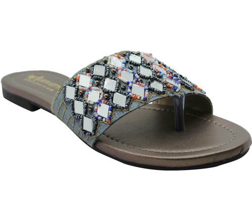 Buy Walk-N-Style Collection Women Flats Sandal - 5 (Grey) Online at ...