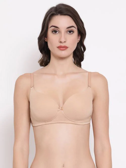 Buy Clovia Beige Solid Cotton Single Full Coverage Bra Online at Best Prices in India - JioMart.