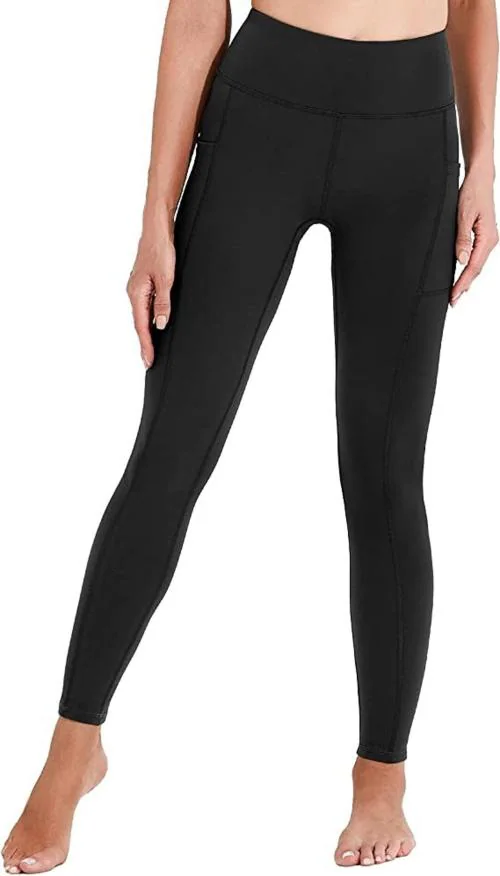 Buy Fit Magic Women Black Solid Lycra Blend Tights (L) Online at Best ...