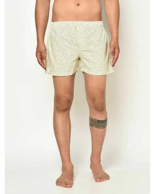 Buy Glito Polka Dot Beige With Inner Elastic Boxer For Men's Online at Best Prices in India ...