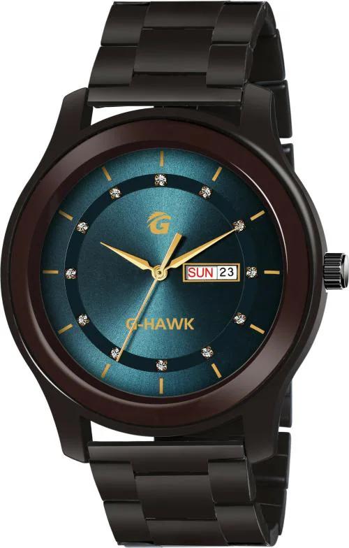 Buy G-HAWK Analog Blue Dial Brown Strap Watch for Men Online at Best ...