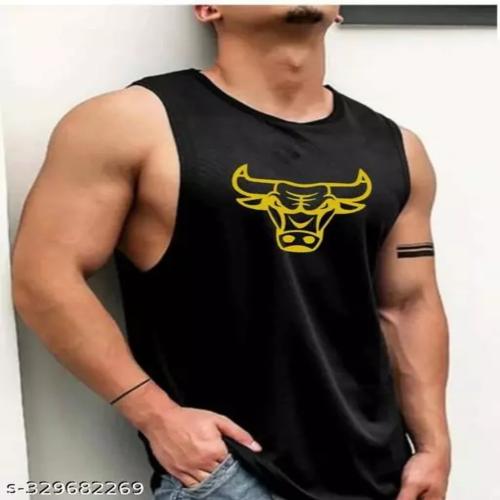 Buy Jading Casual Men Sleeveless Vest Black Pack of 1 | Vest for Men ...