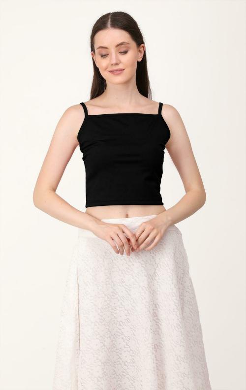 Buy AD2CART_Women Lycra Blend Black Crop Top_L Online at Best Prices in India - JioMart.