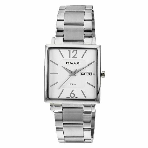 Buy OMAX Analog Silver Watch white Dial With Silver Strap for Men ...