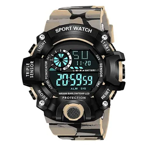 Buy Varni Retail Digital Sports Multi Functional Black Dial Miletry ...