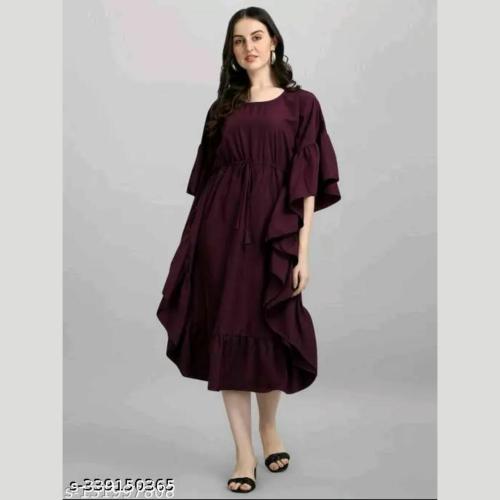 Buy Lebeauti Enchanting Elegance Frock | Maroon | Size-M Online at Best ...