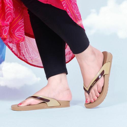 Buy Action Stylish Wood Brown Slipper For Women Online at Best Prices ...