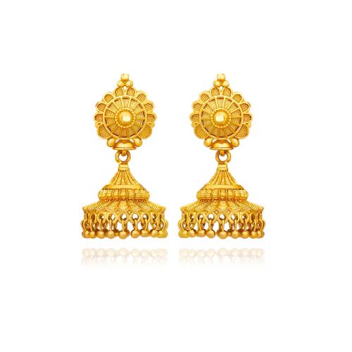 Buy arch fashion Traditional Glod Platted Jumkhi Earring ERG1850 Online at Best Prices in India ...