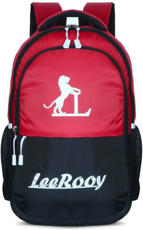 Buy Leerooy Red Canvas Laptop Backpack, 35 L Online at Best Prices in ...