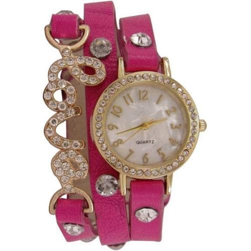 Buy LYONORA Wrist Watch Gold Dial Pink Strap Analog Watch for Girls ...