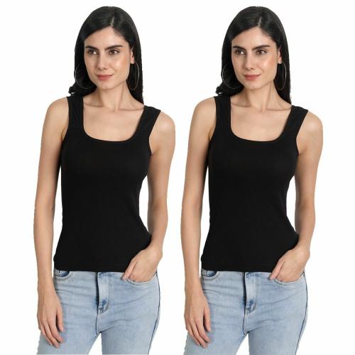 Buy Aimly Women's Cotton Camisole Slip Black 4XL 1015 Pack of 2 Online at Best Prices in India ...
