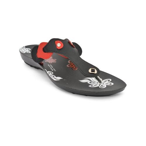 Buy Aerowalk Black and Red Casual Slipper for Women Online at Best ...