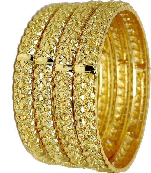 Buy Jewels Kafe Gold-Plated Alloy Ethnic Bangle Set for Women and Girls (Pack of 4) Online at ...
