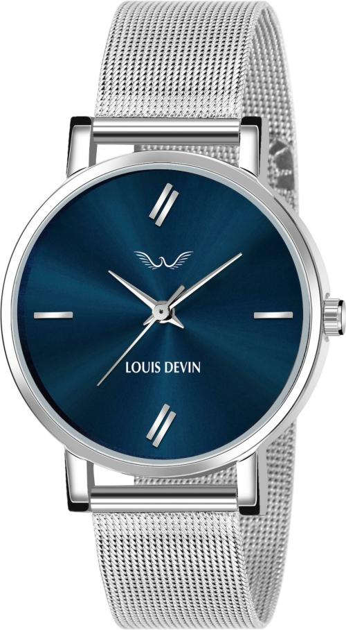 Buy Louis Devin Stainless Steel Mesh Chain Analog Wrist Watch for Women ...
