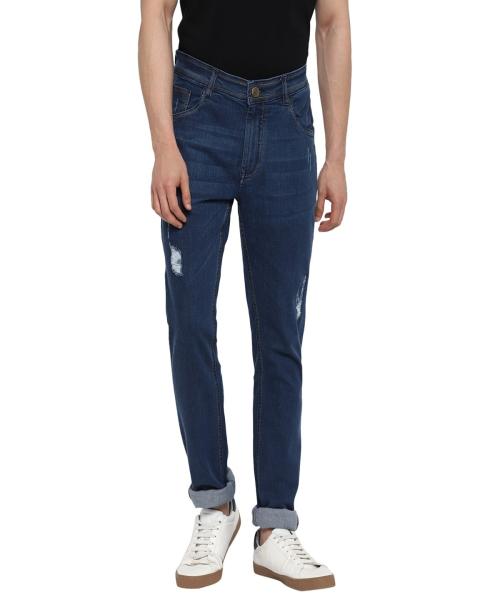 Buy Red Chief Blue Solid Narrow Fit Denim Casual Denim Jeans for Men ...