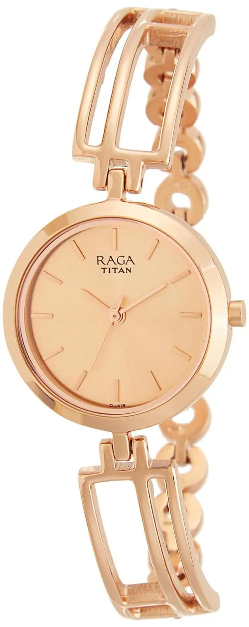 Buy Titan Analog Dial Silver Band Rose Gold Viva Watch-2622Wm01 For ...