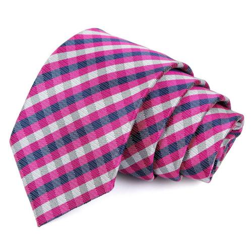 Buy Peluche The Robust Check Pink Colored Microfiber Necktie For Men ...