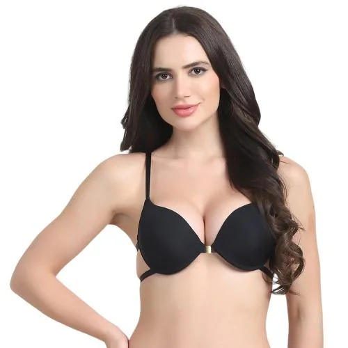 Buy PrettyCat Women Black Lightly Padded Under Wired Push-Up Bra Online at Best Prices in India ...