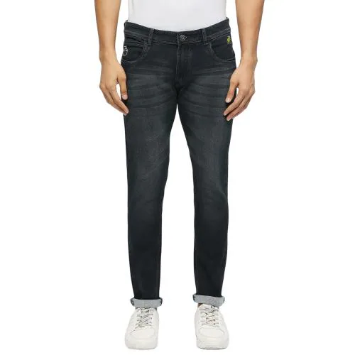 Buy TCI True Colors Of India Men's Dark Grey Slim Fit Jeans Poly Knit ...