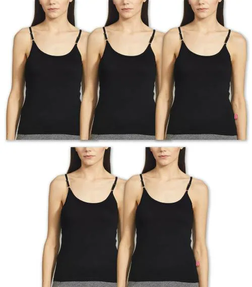 Buy e1k _ South Sailor Women Black Cotton Pack Of 5 Regular Fit ...