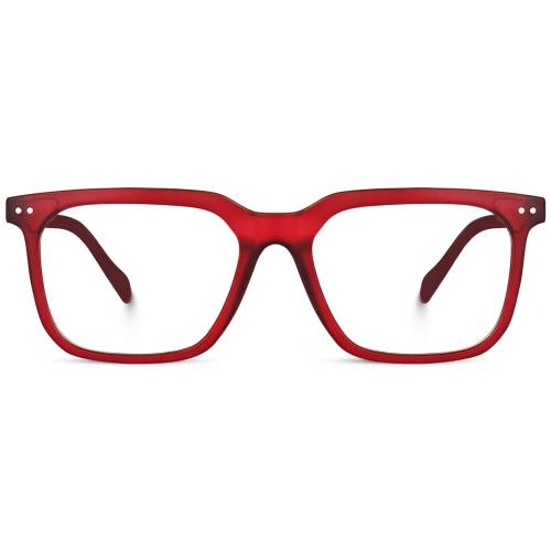 Buy SunglassesMart Emiltus Square Red Spectacle Frame For Men And Women ...