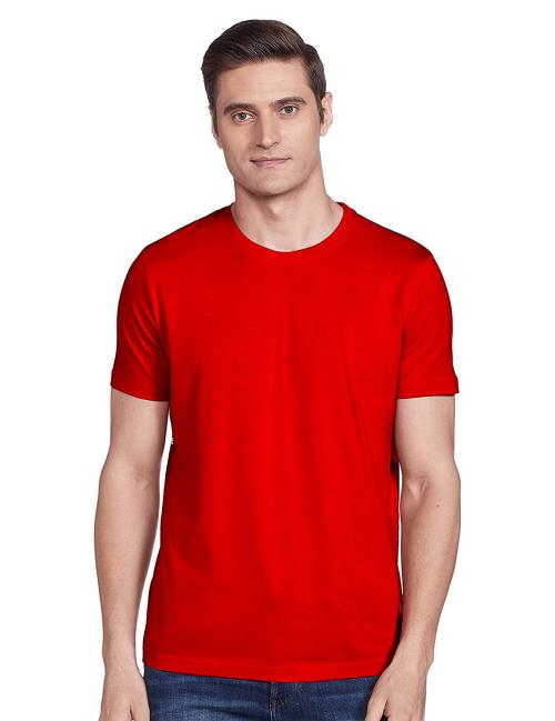 Buy Color Tribes 100% Cotton Bio Wash Plain Quality Solid Red Colour ...