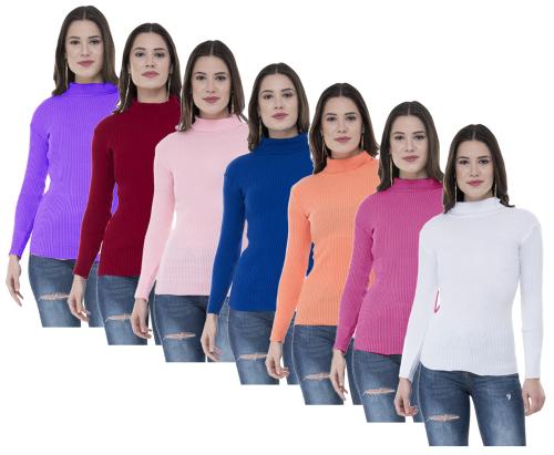 Buy IndiWeaves Women Woollen Warm Full Sleeves High Neck Skivvy (Pack ...
