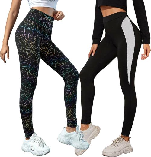 Buy Alisba Women Multicolor Solid Lycra Blend Pack Of 2 Jegging (M ...