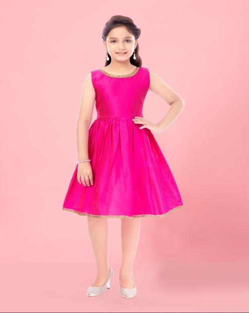 Buy Aarika Girls Rani Colour Party Wear Middi Online at Best Prices in ...