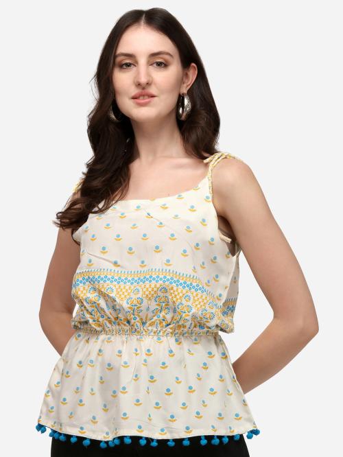 Buy Prettify Casual Printed Women White Top Online at Best Prices in India - JioMart.