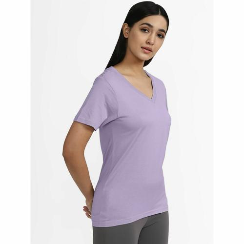Buy Rad Prix Women Basic Violet V Neck T-shirt Online at Best Prices in India - JioMart.