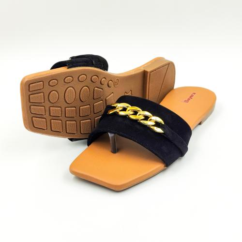 Buy Sayera Women Black Velvet Slide Sandal For Girls & Women | Stylish ...