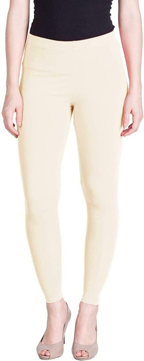 Buy One Amore Women Cream Solid Cotton Blend Legging Online at Best Prices in India - JioMart.