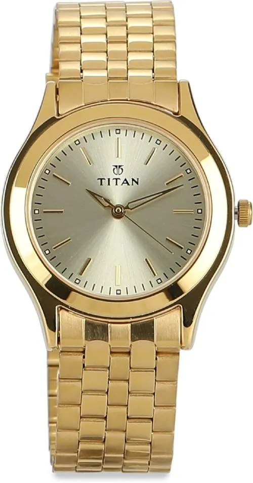 Buy Titan Gold Dial Gold Strap Analog Watch For Men - (1648YM02) Online ...