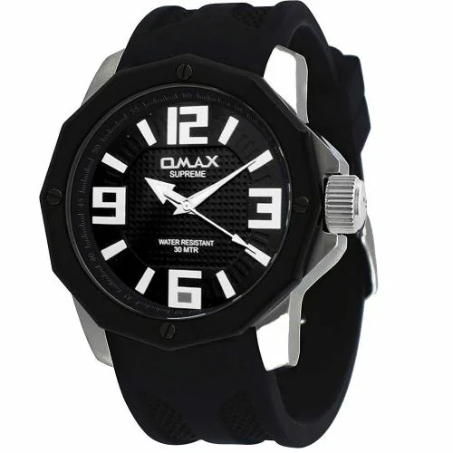 Buy OMAX Analog Black Watch Black Dial With Black Strap for Men - SS ...
