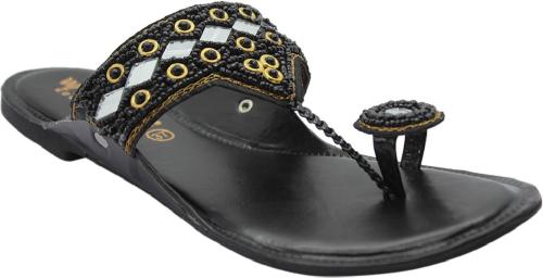 Buy Walk-N-Style Collection Women Flats Sandal - 4 (Black) Online at ...