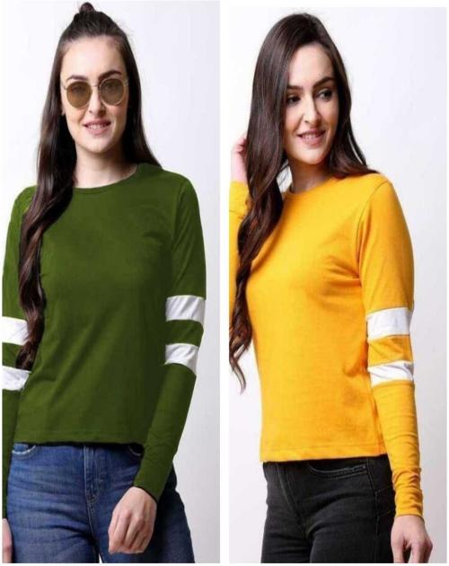 Buy TUSI Solid WomenRound Neck T Shirt Online at Best Prices in India ...