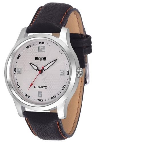 Buy Axe Style Analog White Dial Black Strap Wrist Watch for Men ...