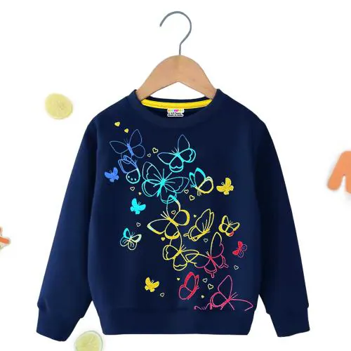 Buy KUCHIPOO Girls Regular Fit Winterwear Sweatshirt (KUC-SWT-323, Navy ...