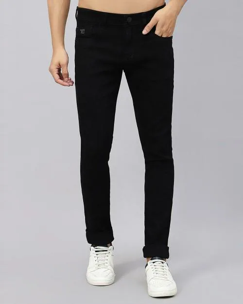 Buy TCI TRUE COLORS OF INDIA Men Black Denim Men'S Stretchable Jeans ...