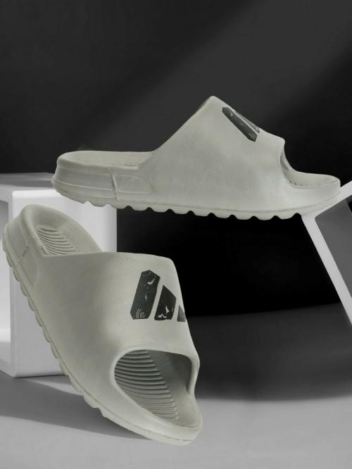 Buy SIMSAN's Lightweight Grey Printed Sliders for men (Pack of 1 ...