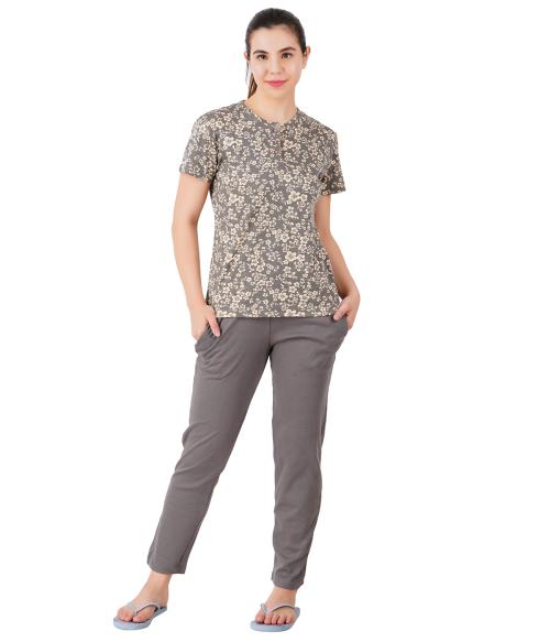 Buy Comf merchi - Women's Nightwear set- Cream- S Online at Best Prices ...